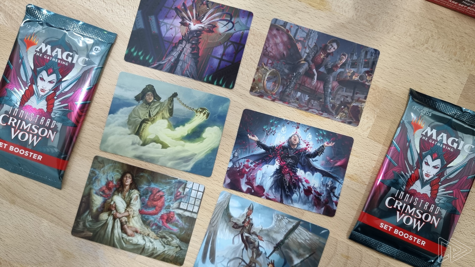 Unboxing Magic: The Gathering Crimson Vow Set Booster – Fun to Open ...