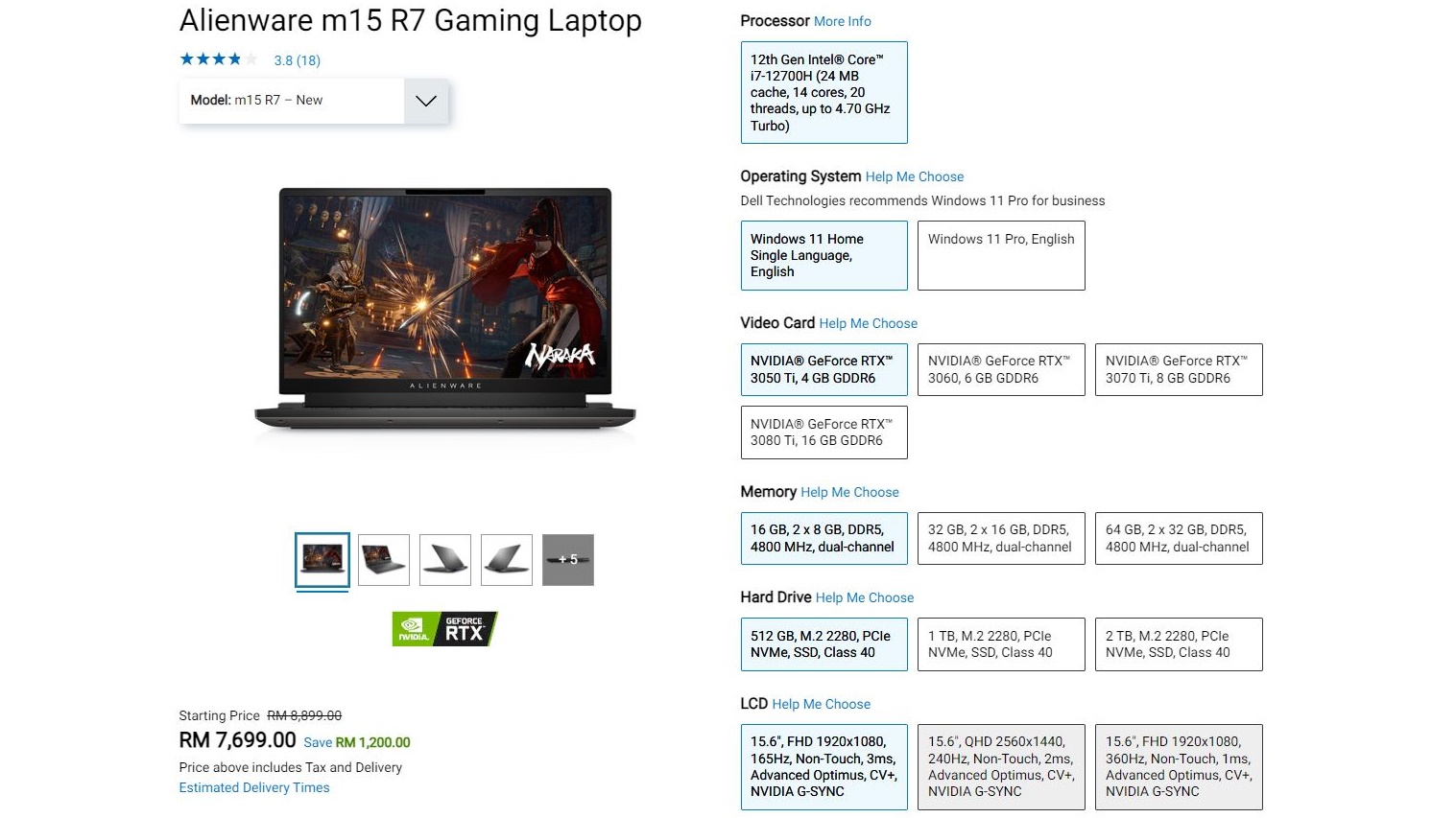 Alienware m15 R7 Also in Malaysia – 12th Gen Intel CPU, up to RTX 3080 ...