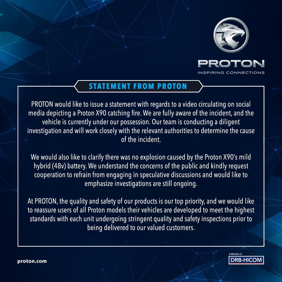 Proton Responds to X90 Catching Fire – Not Caused by Hybrid Battery ...