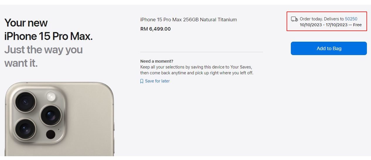 iPhone 15 Malaysian Pre-Orders Live – Deliveries Now From October 2023 ...